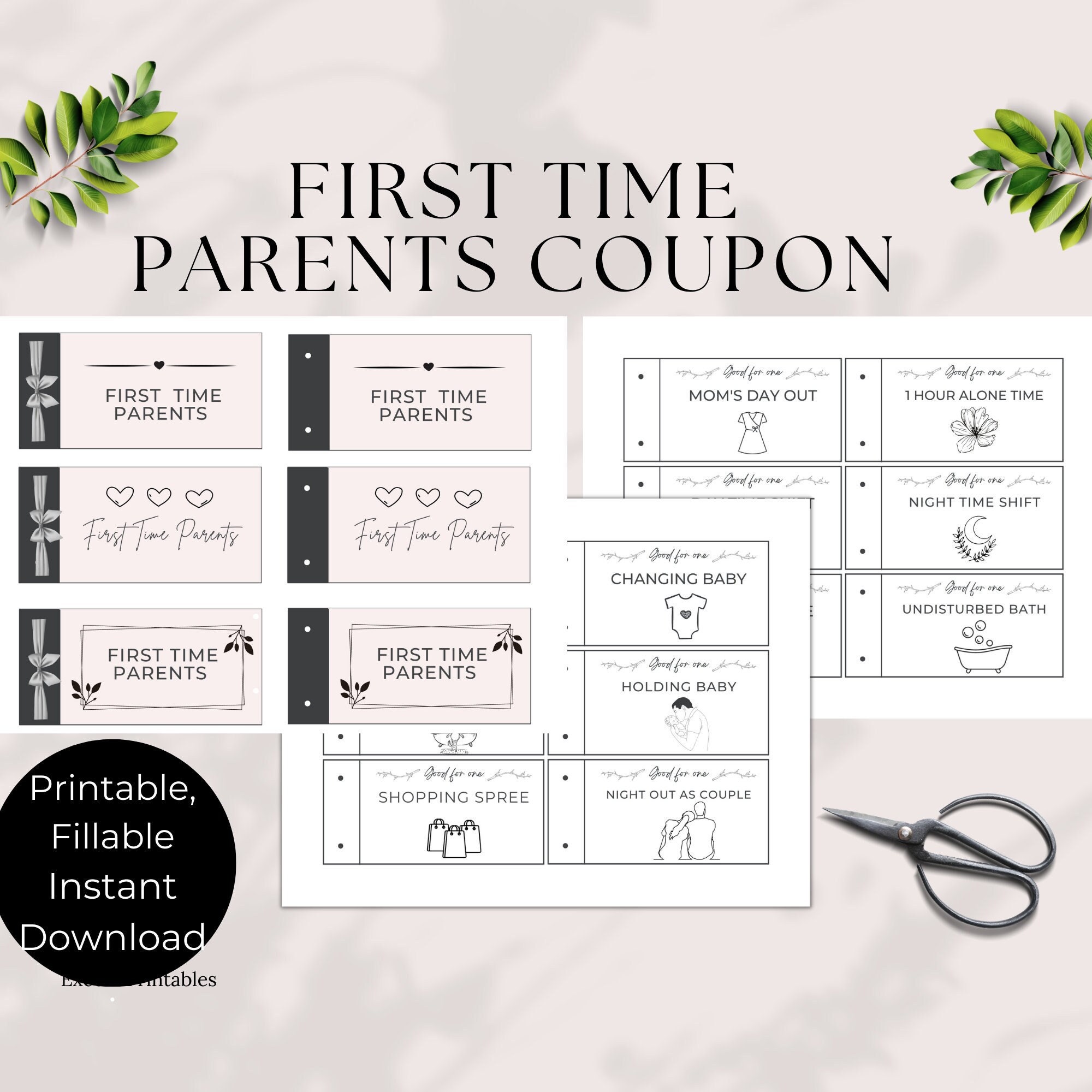 First Time Parents Coupon, Printable Mothers Day Coupons, Last Minute ...