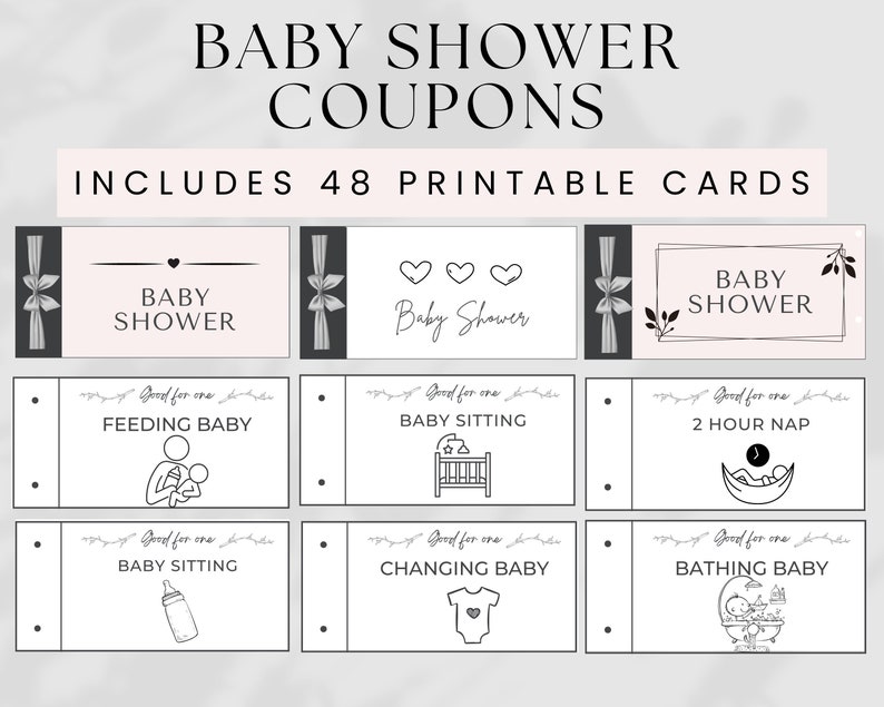 Baby Shower Wishes, Baby Shower Coupon Book, Coupons for Baby Girl ...