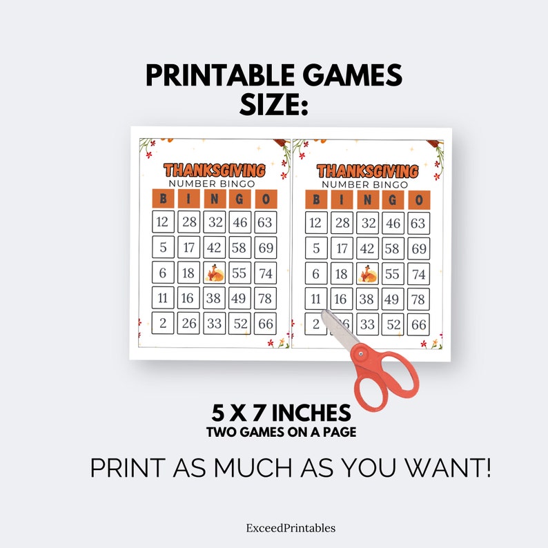 Thanksgiving Find the Guest Bingo , Number Bingo, Autumn Bingo ...