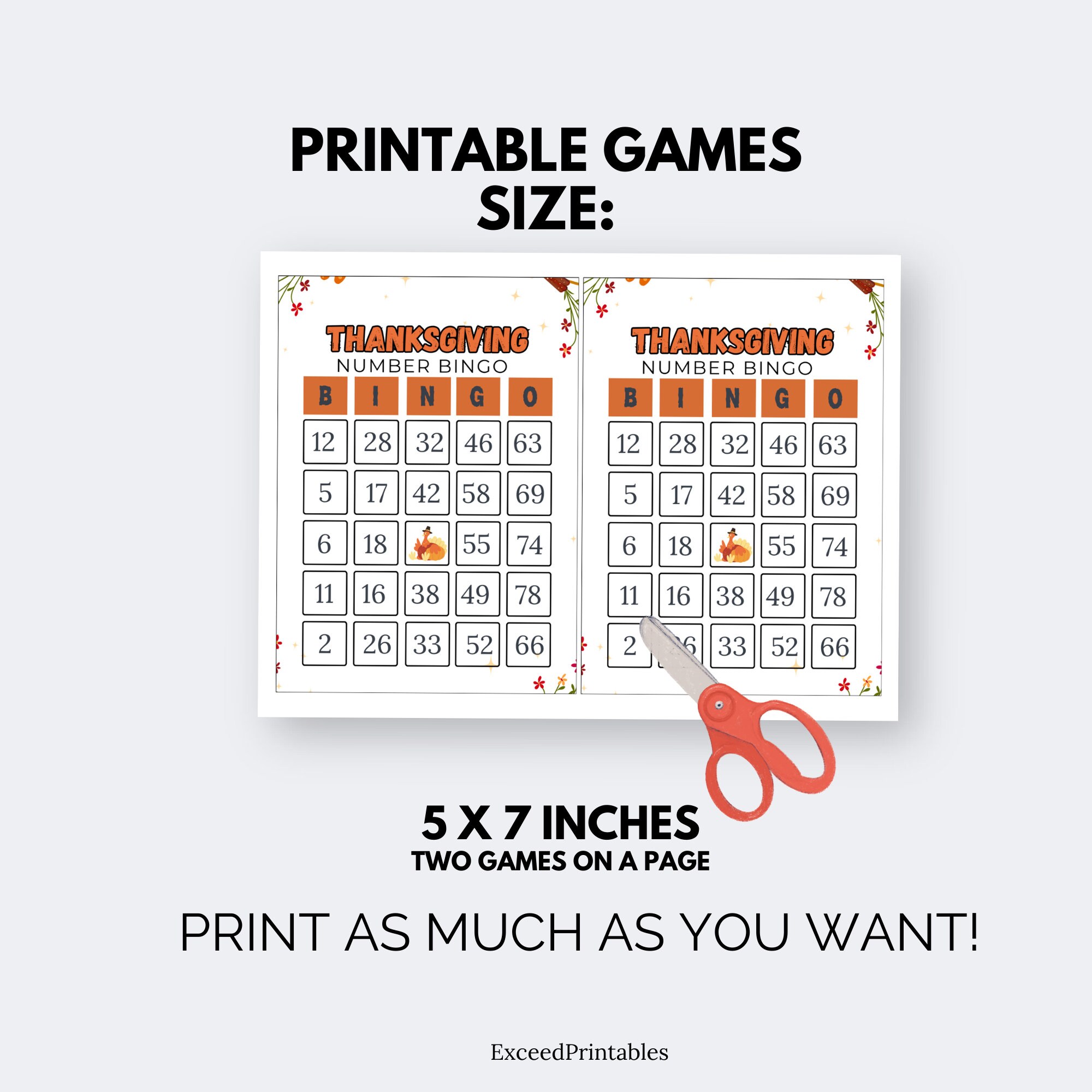 Thanksgiving Find the Guest Bingo , Number Bingo, Autumn Bingo ...