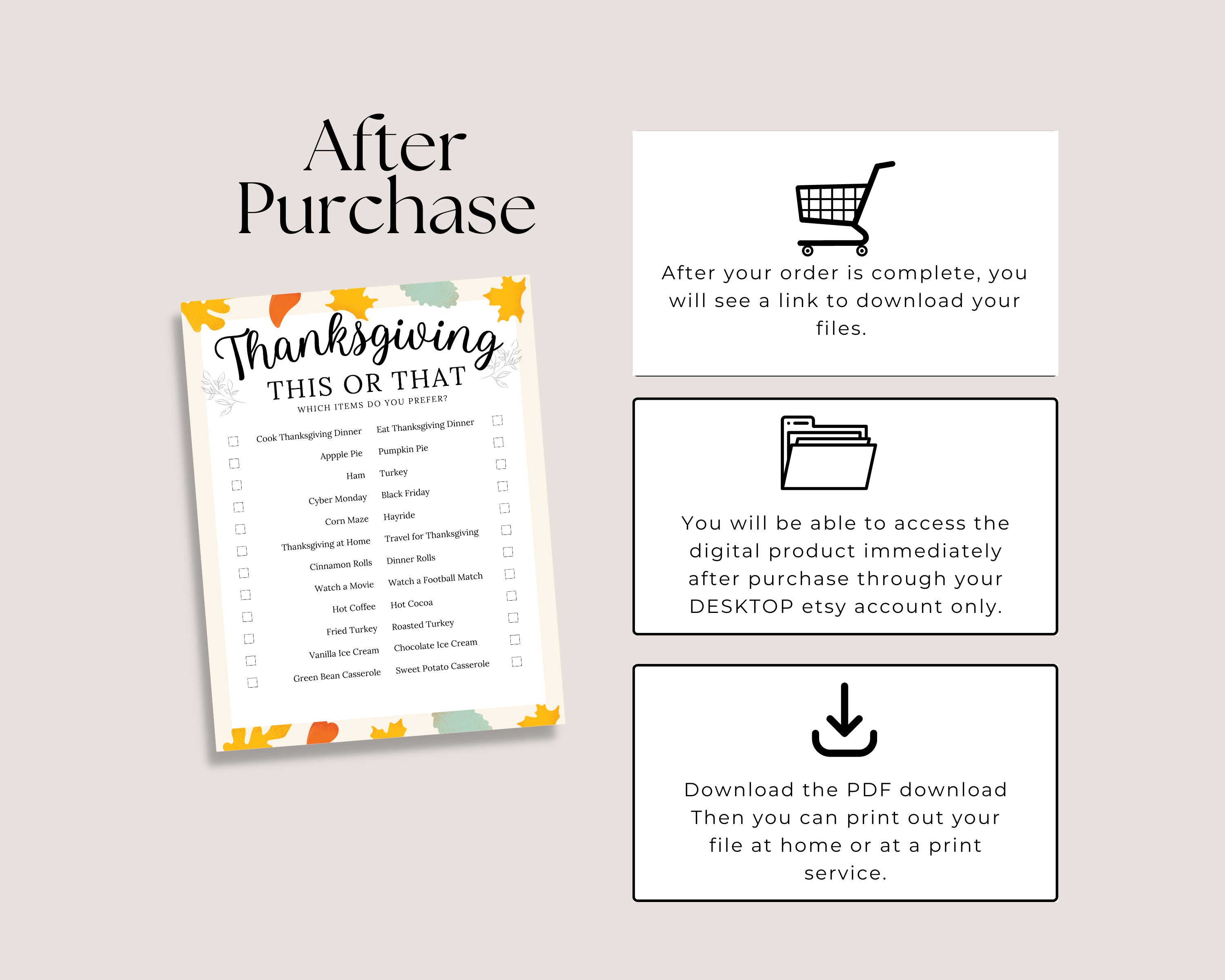 Printable Thanksgiving Game Bundle Instant Download, Family ...