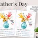 Sunflower Fathers Day Handcraft Printable, Printable Fathers Day Flower ...