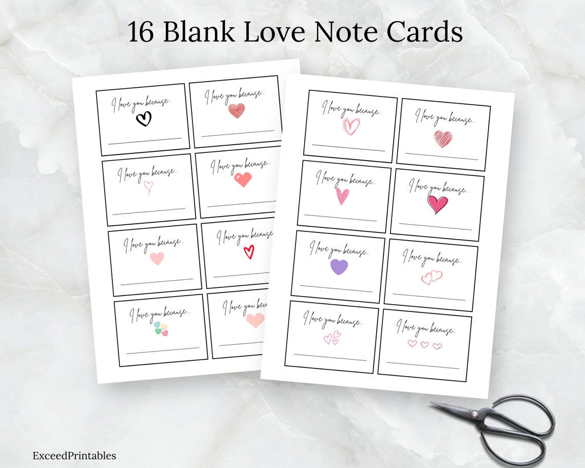 Reasons Why I Love You Mom Cards, Printable Love Notes for Mom ...