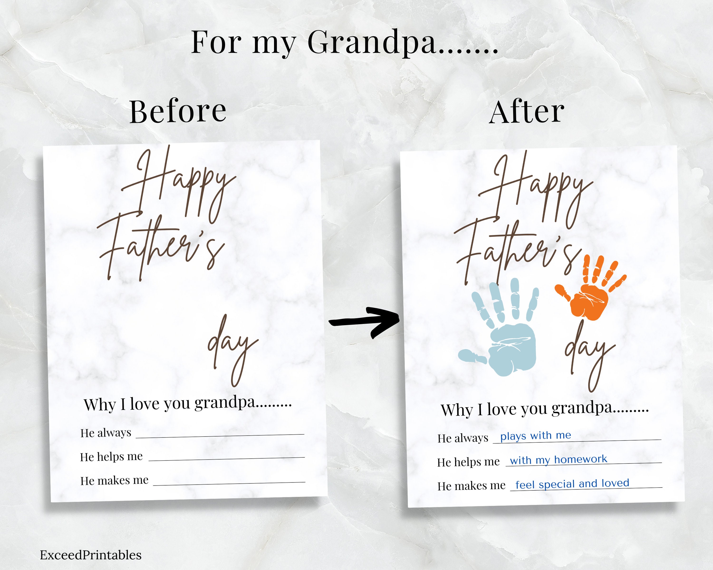 Fathers Day Handcraft Printable, Printable Fathers Day Flower Craft for ...