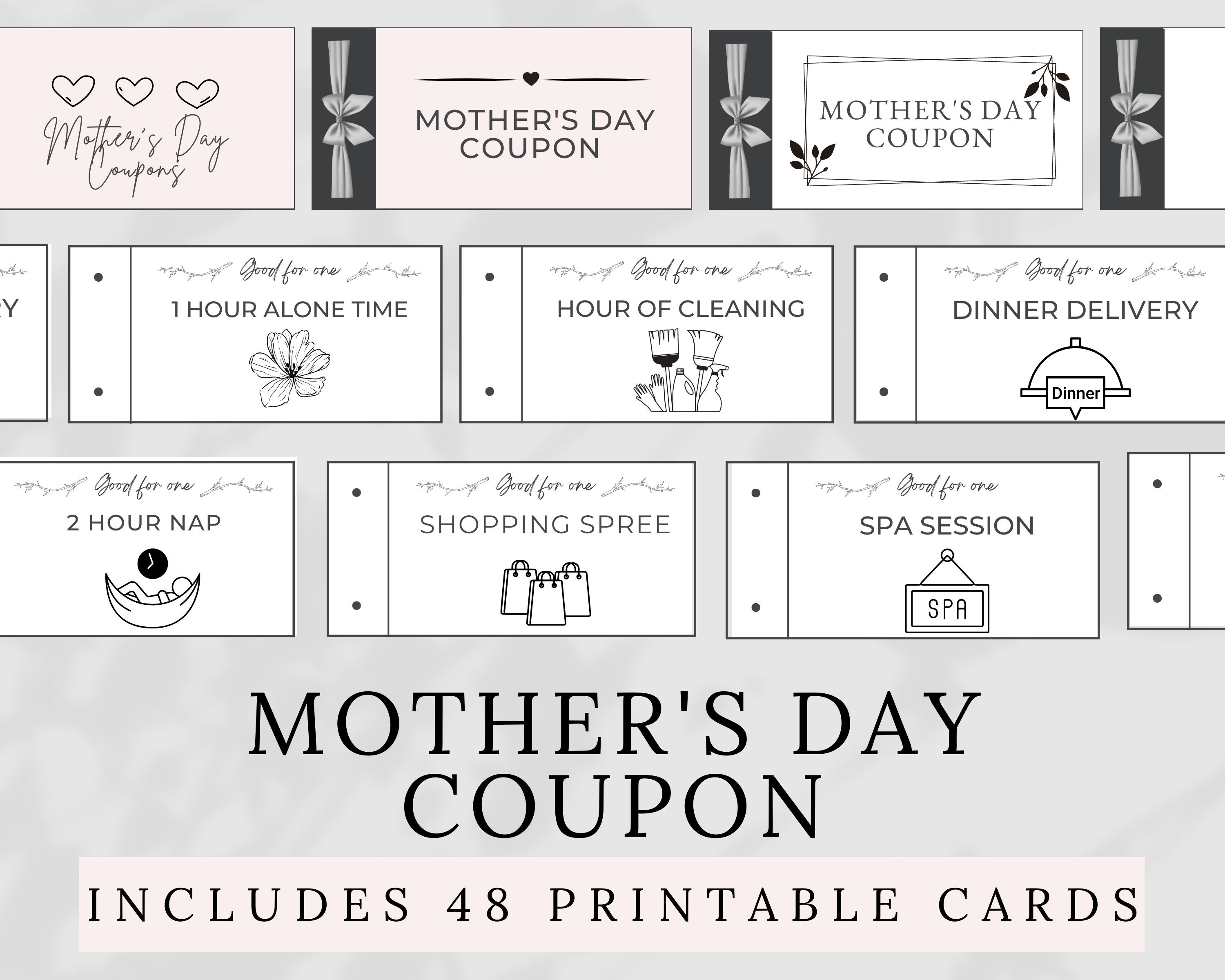 Last Minute Mother's Day Gift, Love Coupons, Printable Mothers Day ...