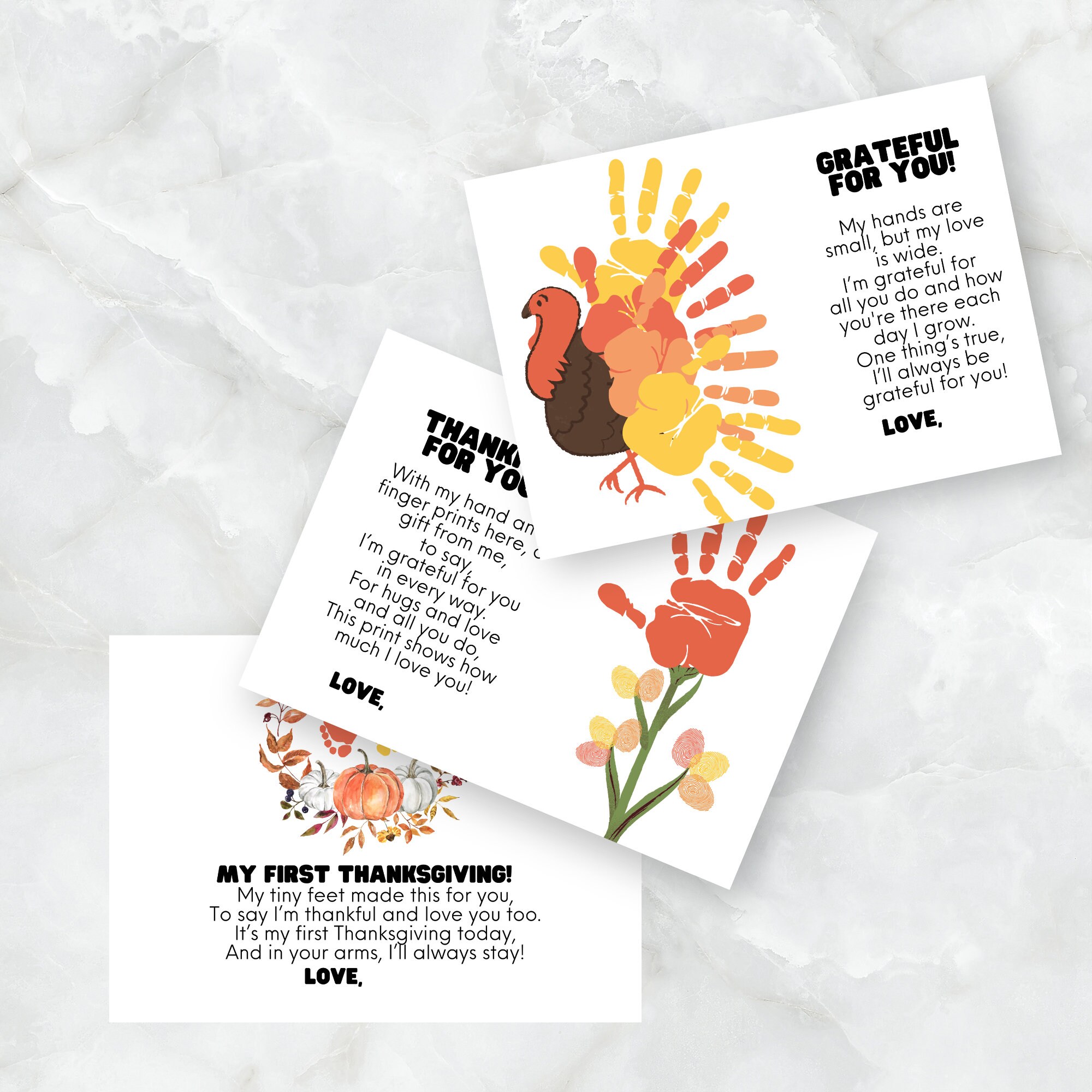 Fall Handprint Craft, My First Thanksgiving, Personalized Thanksgiving ...