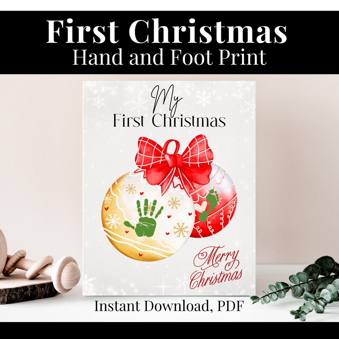 Personalized Baby's First Christmas DIY Art, My First Xmas Baby ...