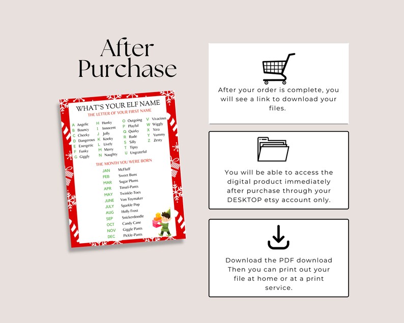 What's Your Elf Name Printable Game, Elf Name Game, Christmas Elves ...