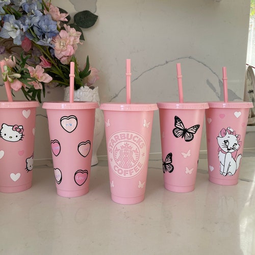 Light Pastel Pink Reusable Cold Cup 24oz. - Etsy