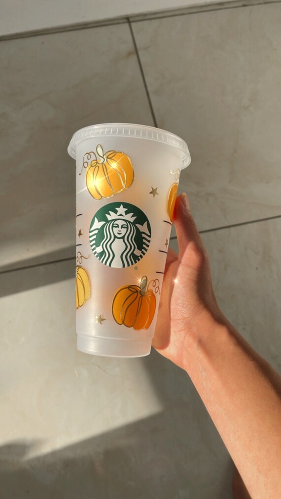 Kürbis Starbucks Cold Cup Herbst Starbucks Becher Kürbis - Etsy.de