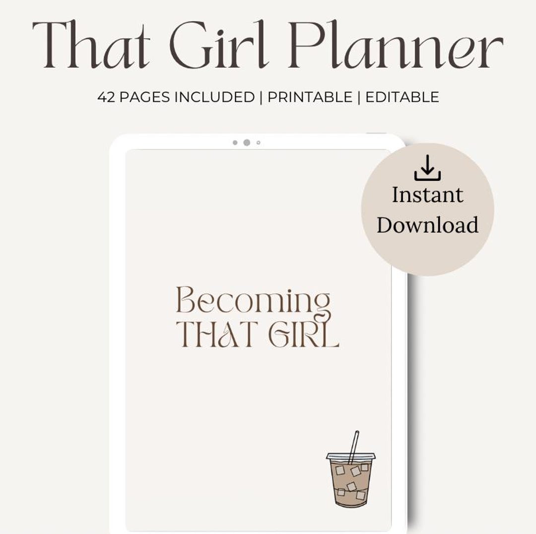 That Girl Daily Planner Printable, Daily Goal Planner, Schedule, Time ...