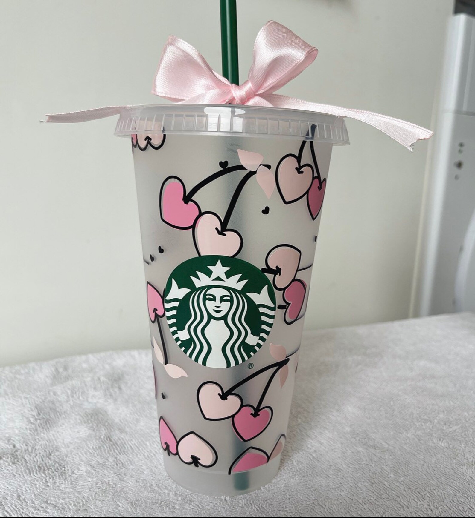 Valentines Day Starbucks Venti Cold Cup Tumbler Love Hearts | Etsy