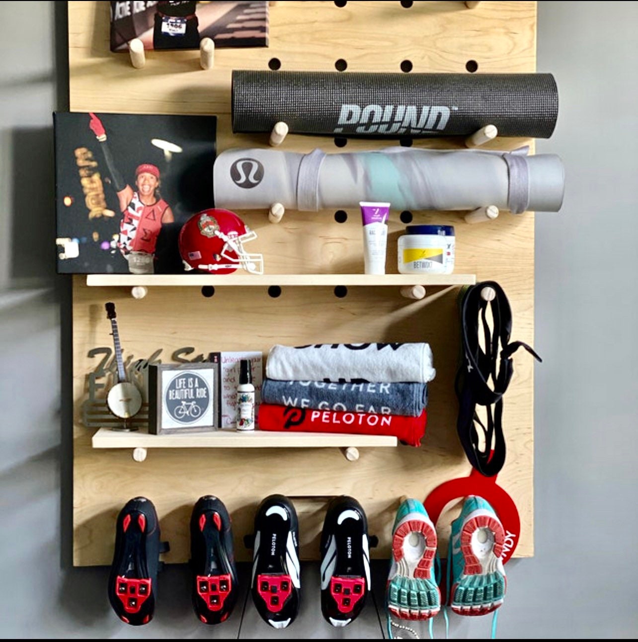 Modern Wood Pegboard Shelf: Large Rectangle 36 X - Etsy Canada