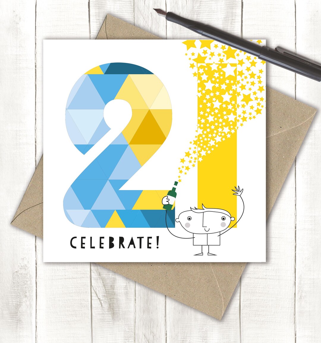 21st Birthday Card for the Guy in Your Life Hitting the Big Sparkly 21 ...