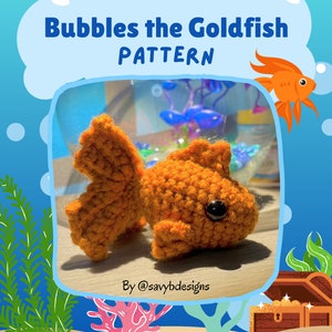 Bubbles the Goldfish | Goldfish Crochet Pattern | Amigurumi Pattern ...
