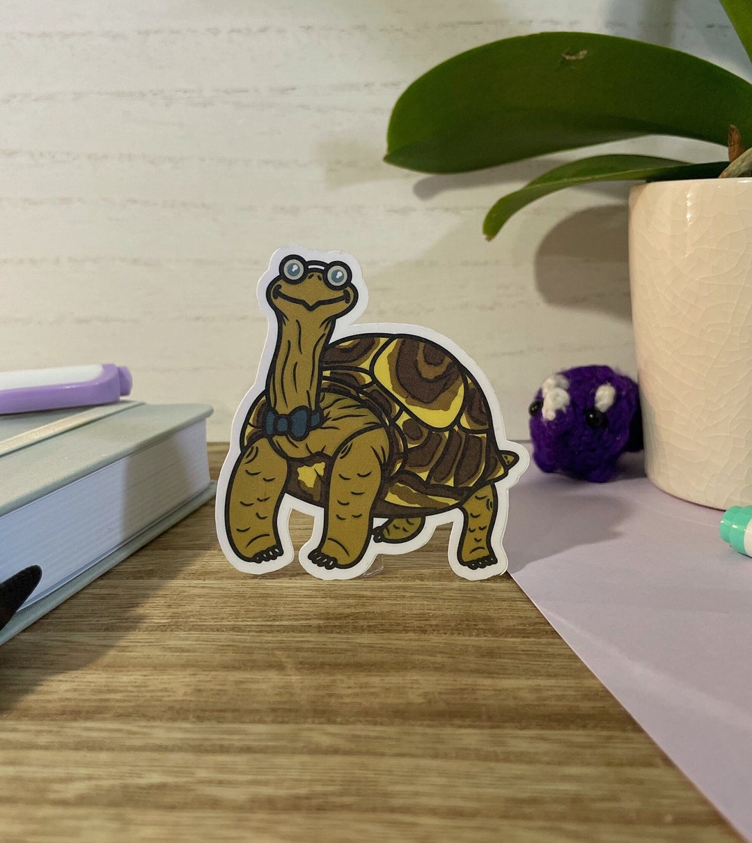 Arnold the Tortoise Sticker - Etsy