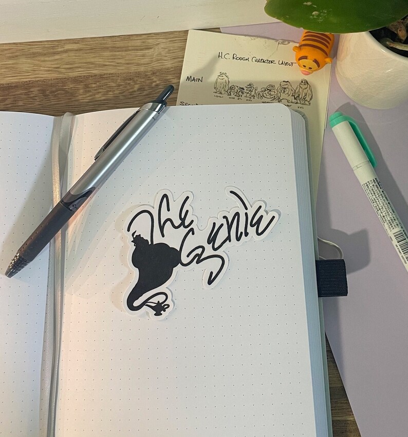 The Genie Character Signature Sticker Disney Sticker Autograph Water ...