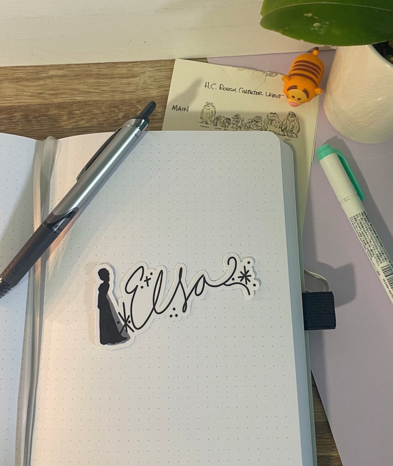 Elsa Character Signature Sticker Disney Sticker Autograph Water ...