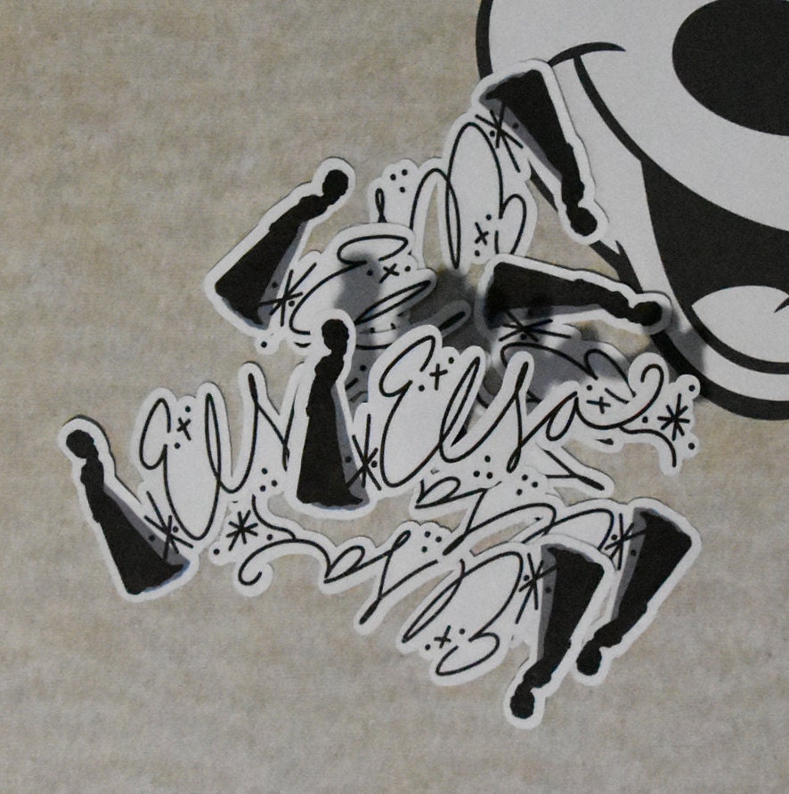 Elsa Disney Character Signature Sticker - Etsy