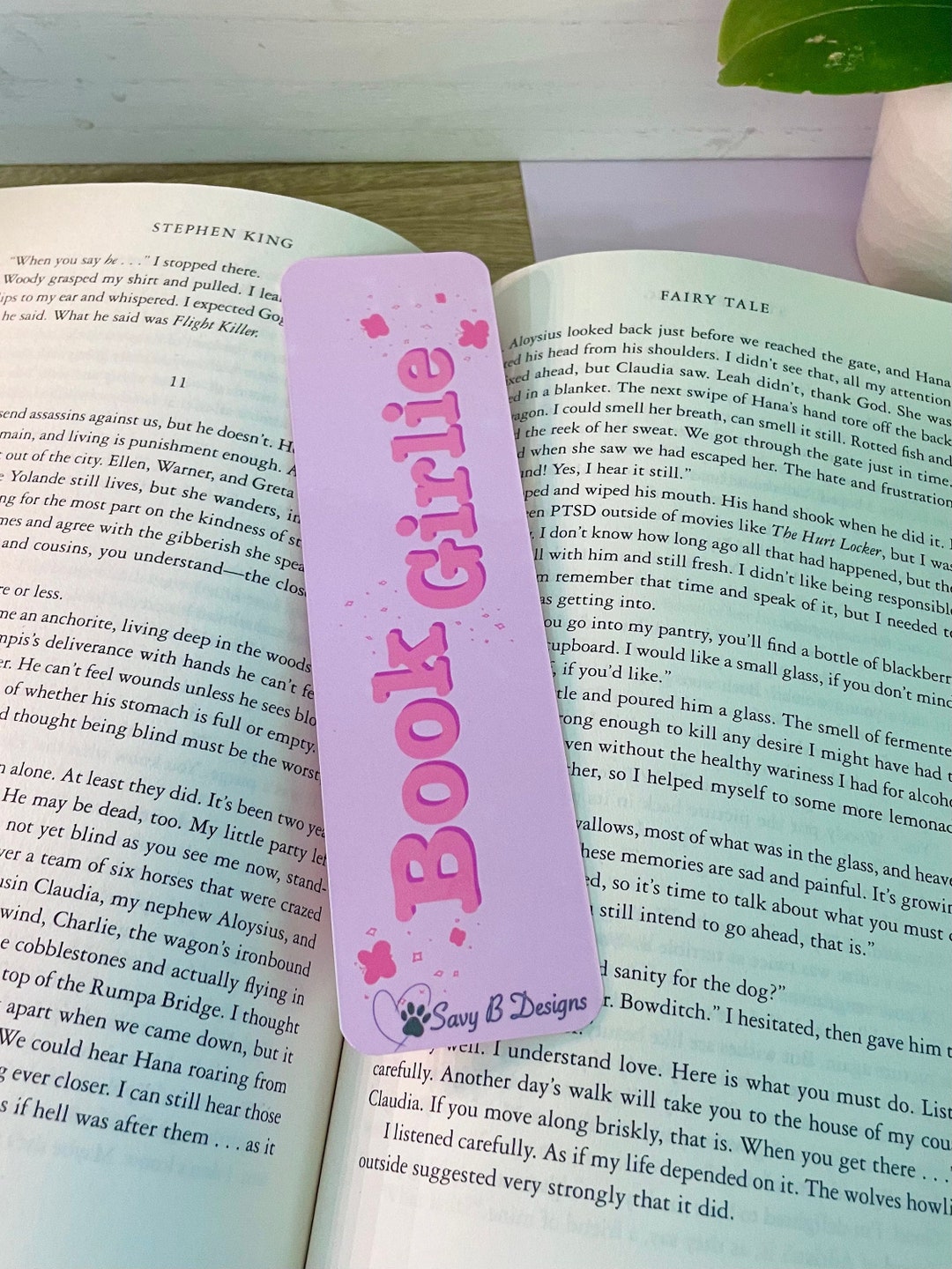 Book Girlie Bookmark | Stars | Butterfly | Pink | Cozy | Cute | Book ...