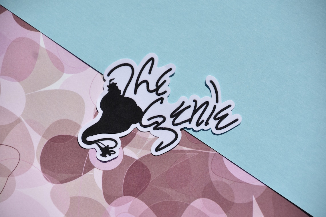 The Genie Character Signature Sticker Disney Sticker Autograph Water ...