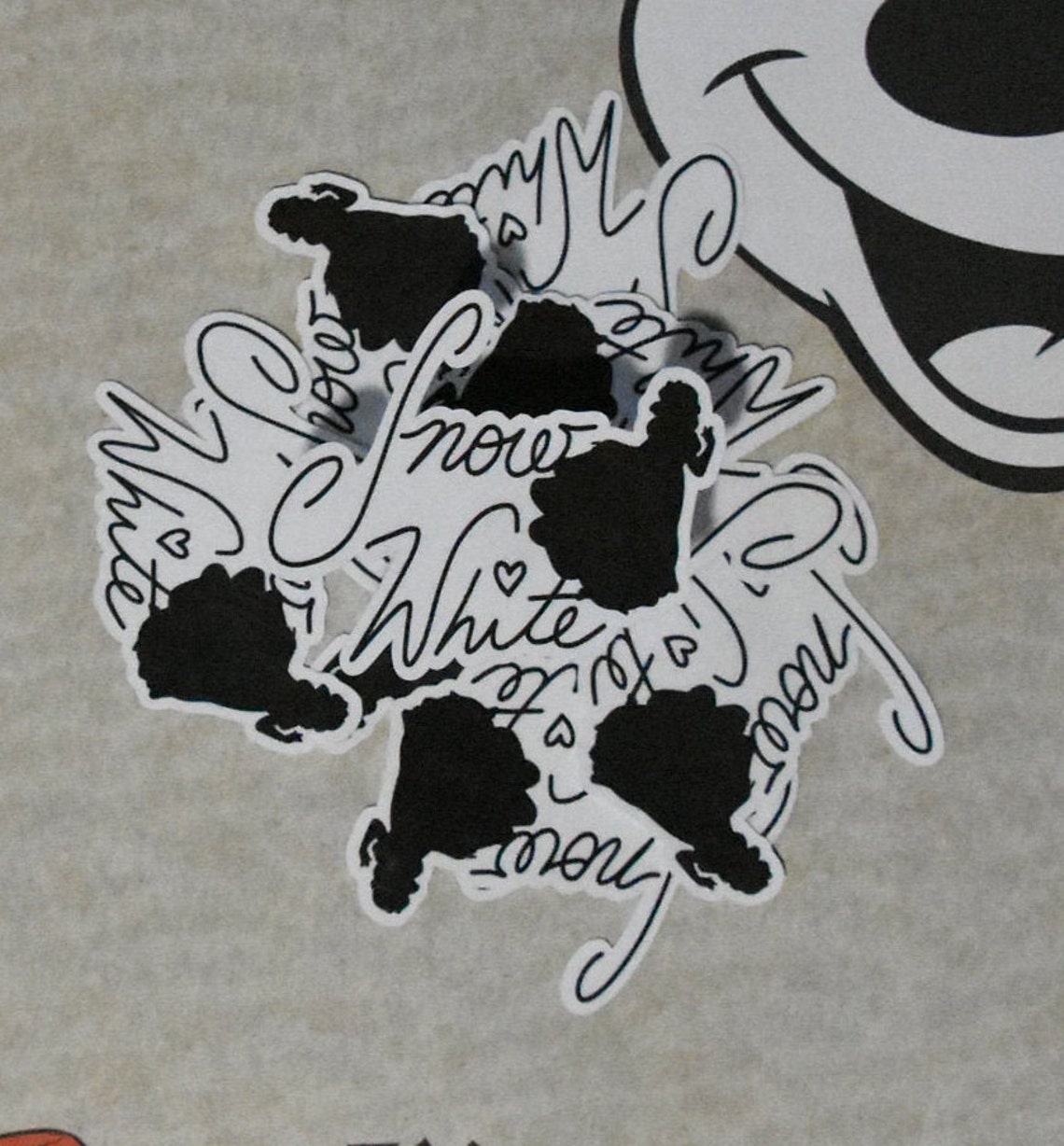 Snow White Disney Character Signature Sticker - Etsy