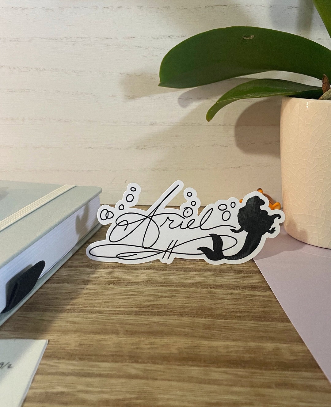 Ariel Character Signature Sticker Disney Sticker Autograph Water ...