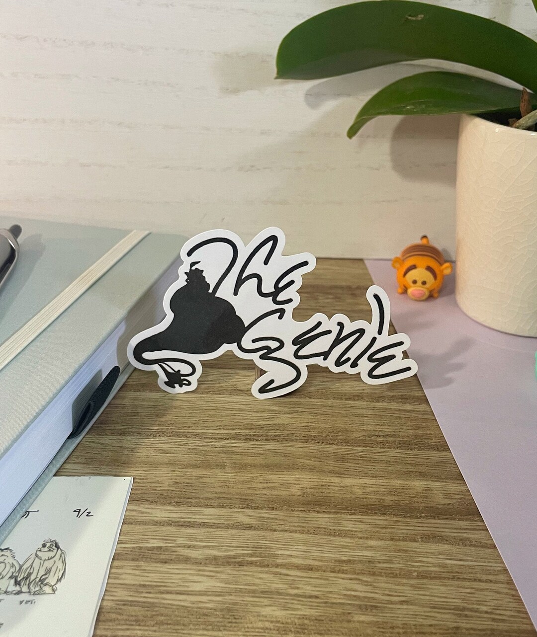 The Genie Character Signature Sticker Disney Sticker Autograph Water ...