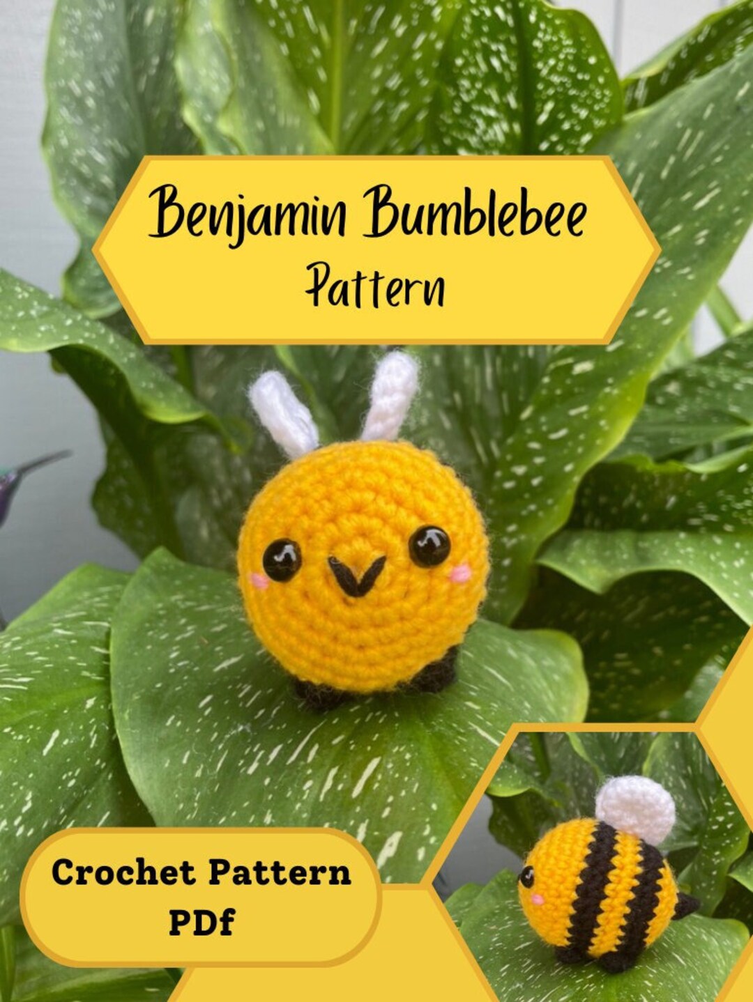 Benjamin Bumblebee Crochet Pattern | Amigurumi Bumble Bee Pattern ...