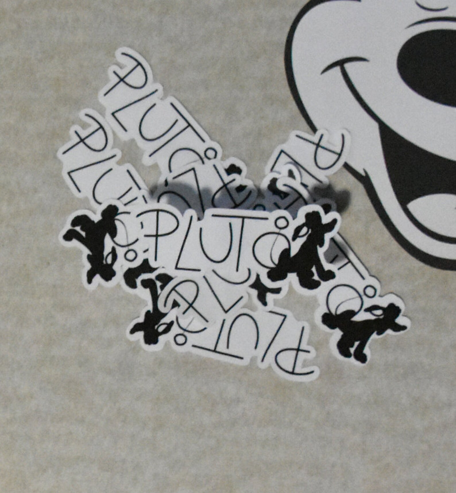 Pluto Disney Character Signature Sticker - Etsy