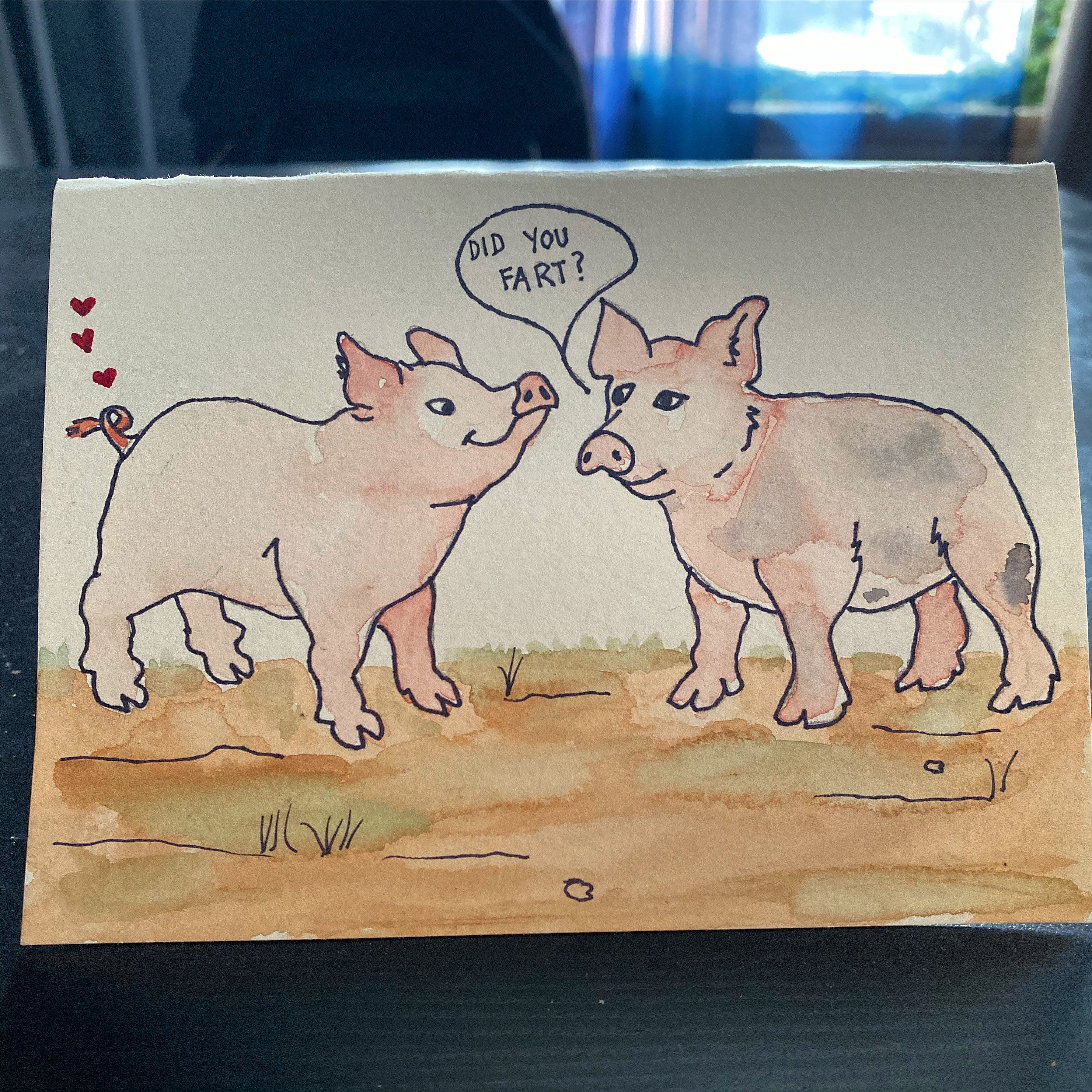 Did You Fart? Pig Valentine, Anniversary, Love Note - Etsy