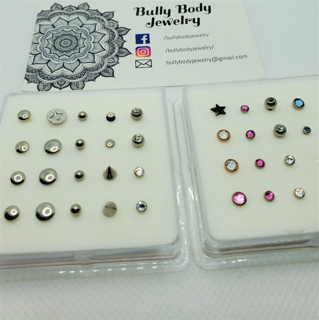 Dermal Anchor Top Micro Piercing Implant Flat Ball Spike - Etsy