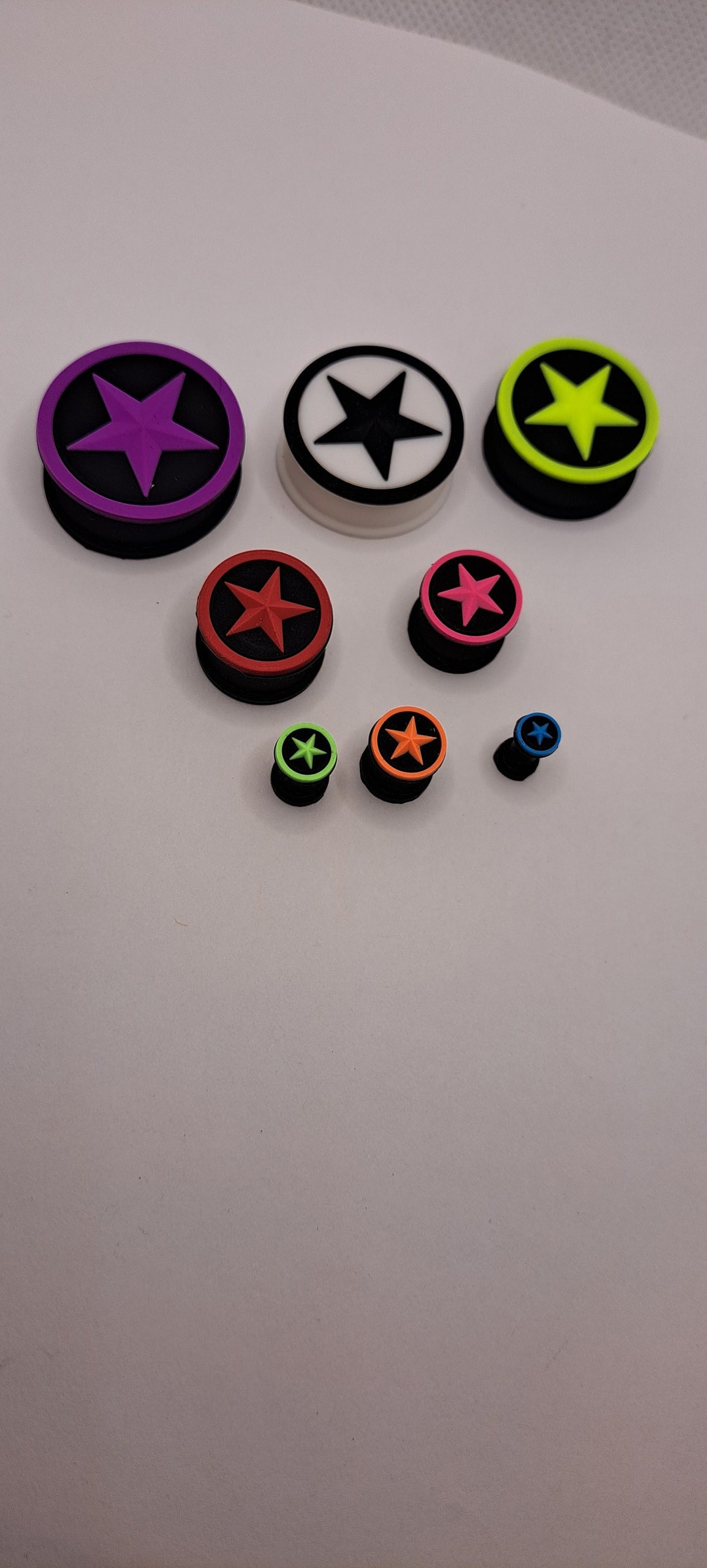 Nautical Star Silicone Plugs - Stretchers Gauges Tunnels Spacers Ear ...