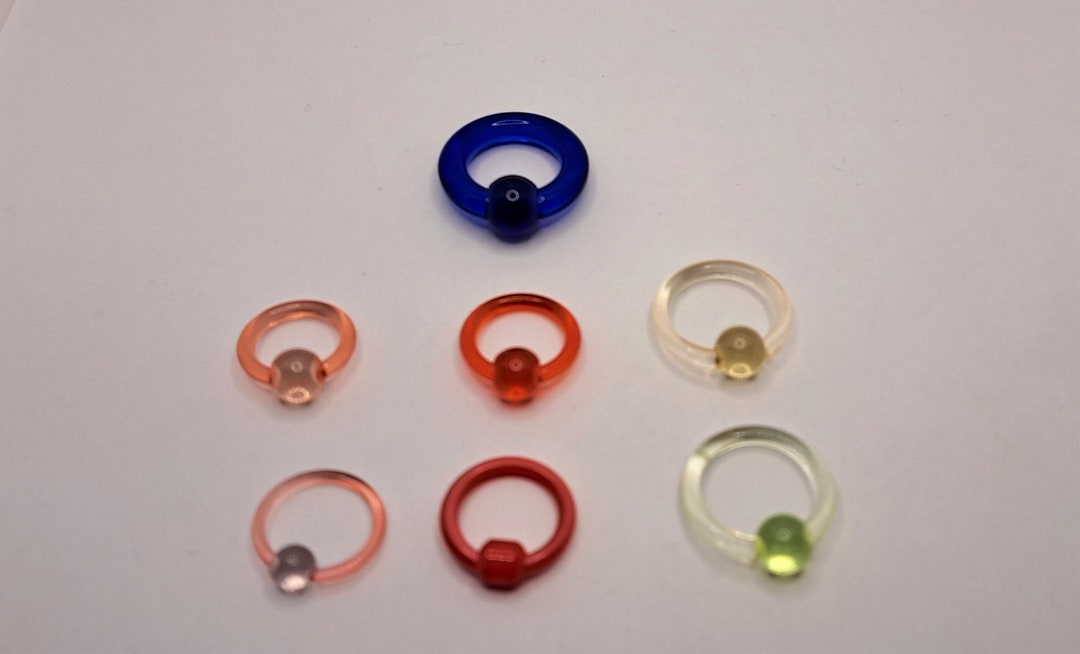 Jelly Candy Color Septum Ring Acrylic Hoop Barbell Piercing Nose Ear 4G ...