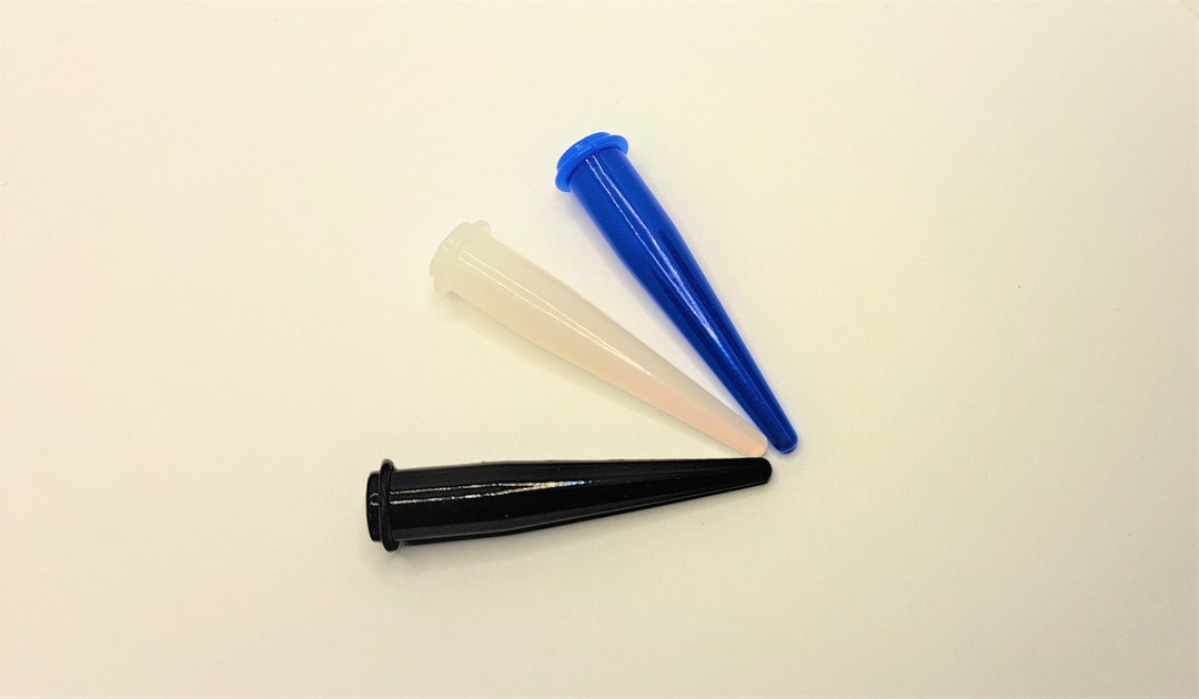 Pair Silicone Taper Plugs Tunnels Blue Black Clear 00G 0G Stretcher ...
