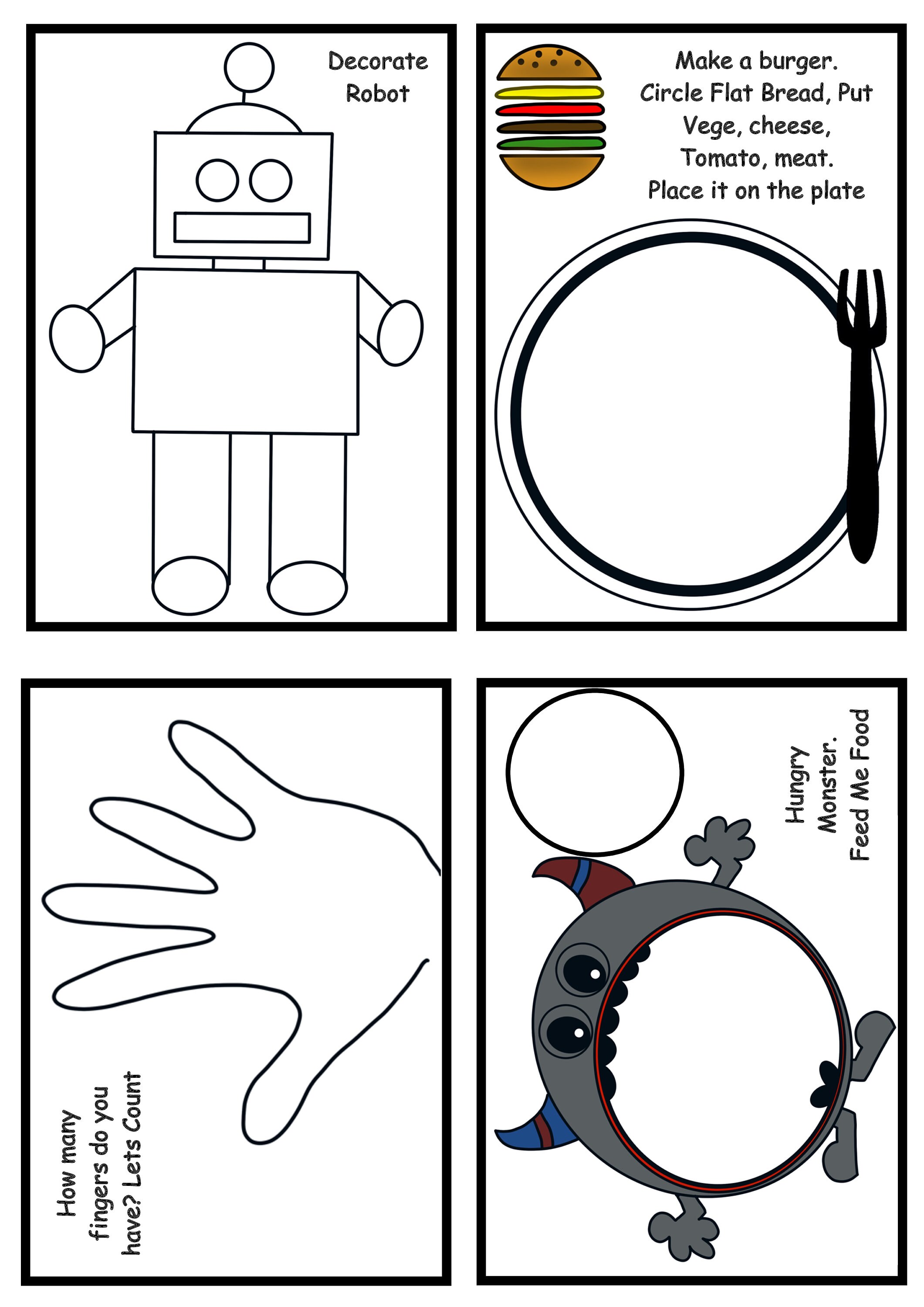 Kindergarten Playdoh Printable Mat/ 34 Playdohmat Activity ...