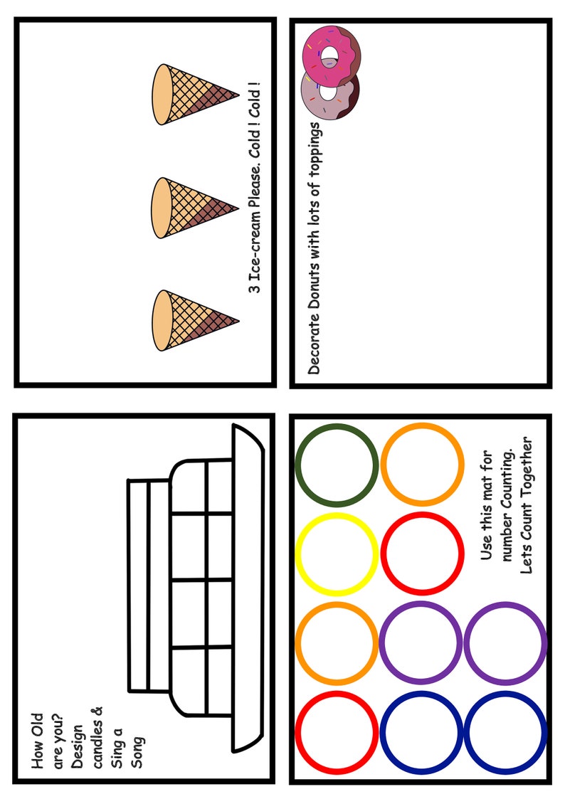 Kindergarden Playdoh Printable Mat/ 34 Playdohmat Activity ...