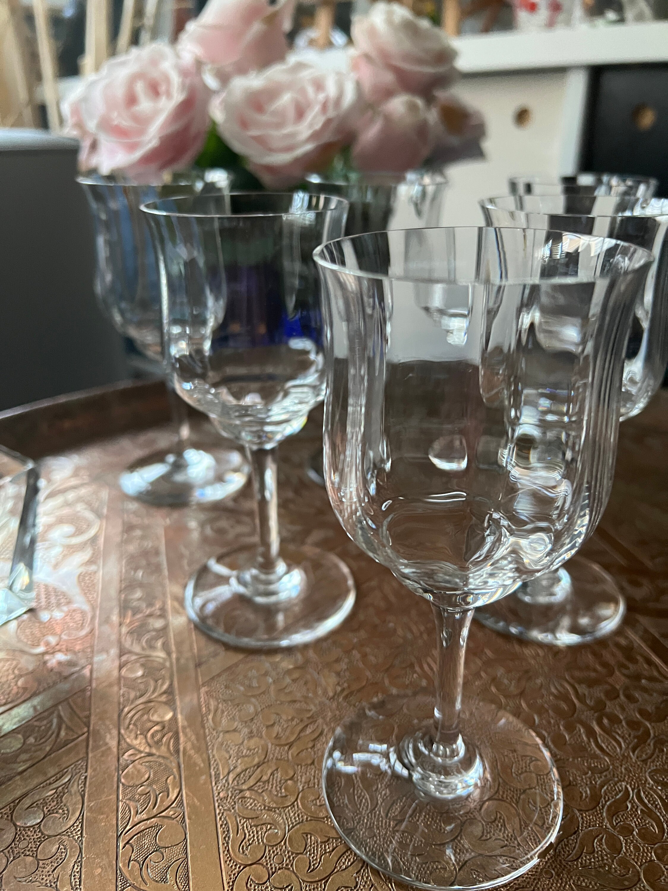 Lot De 6 Verres à Vin Rouge Cristal Baccarat Capri Signés Très Bon état ...