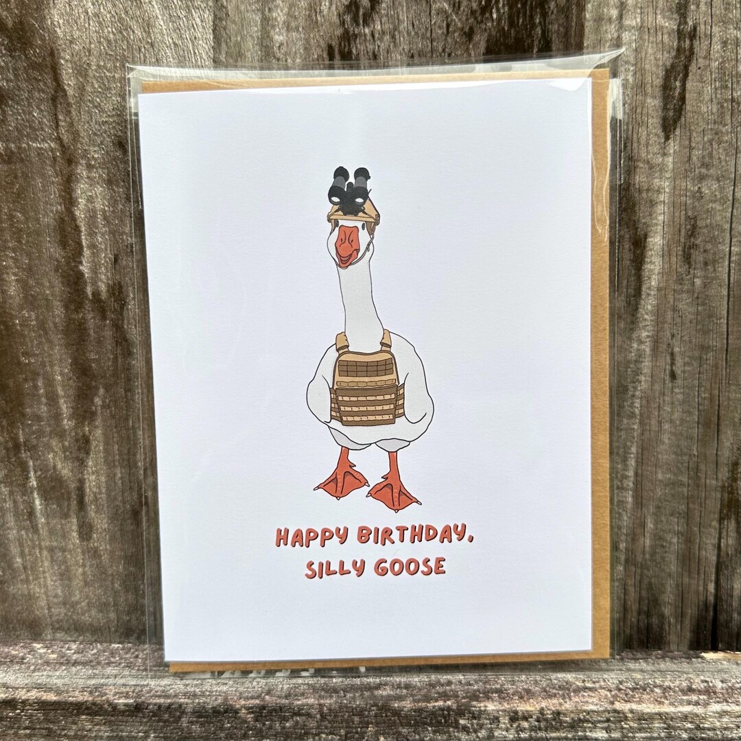 Tactical Silly Goose Birthday Card - Etsy