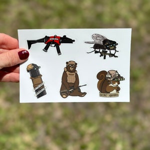 Mini Tactical Sticker Sheet - Etsy