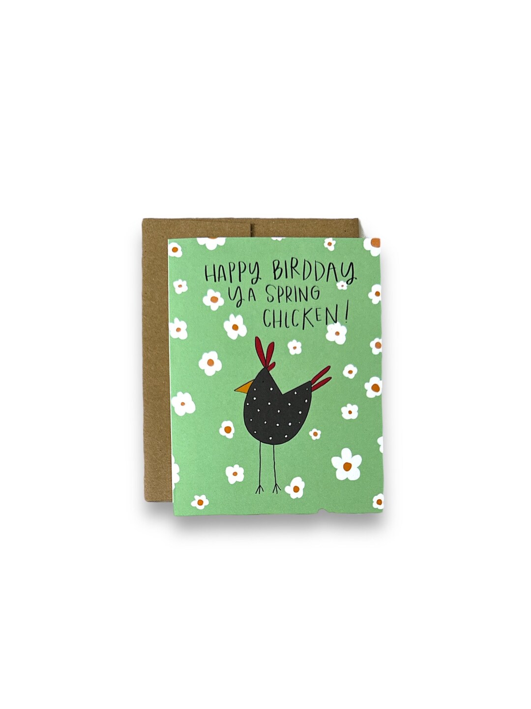 Happy Birdday Ya Spring Chicken Card - Etsy