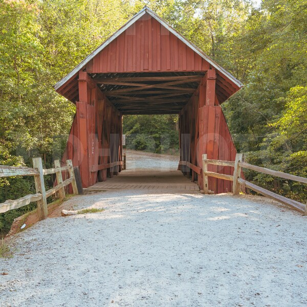 Red Covered Bridge - Etsy