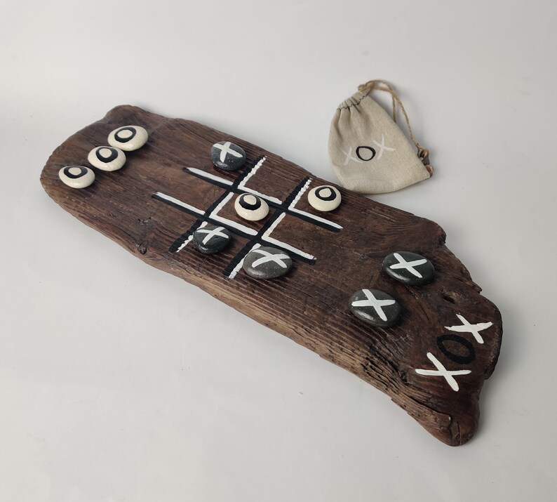 Unique Handmade Driftwood Tic Tac Toe Game Set XOX Game With - Etsy