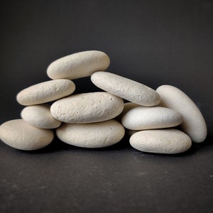 Large White Beach Stones Bulk, Lot 6-12, 1 3/4''- 2 1/4'' Genuine Flat ...