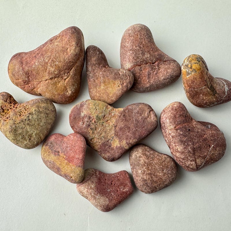 Natural Found Heart Shaped Rocks - Etsy