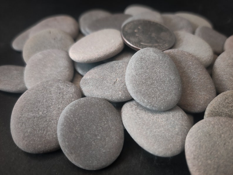 Small Flat Beach Rocks Bulk Lot 30-90 Pieces 1/4'' | Etsy