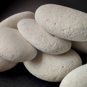 Large White Beach Stones Bulk, Lot 6-12, 1 3/4''- 2 1/4'' Genuine Flat ...