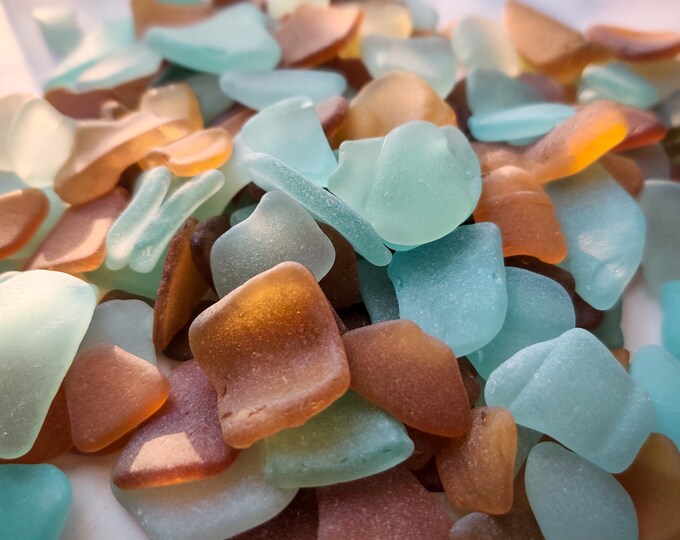 Genuine Craft Sea Glass, Lot 100-300 Pieces Bulk, 2/5 1 White, Seafoam ...