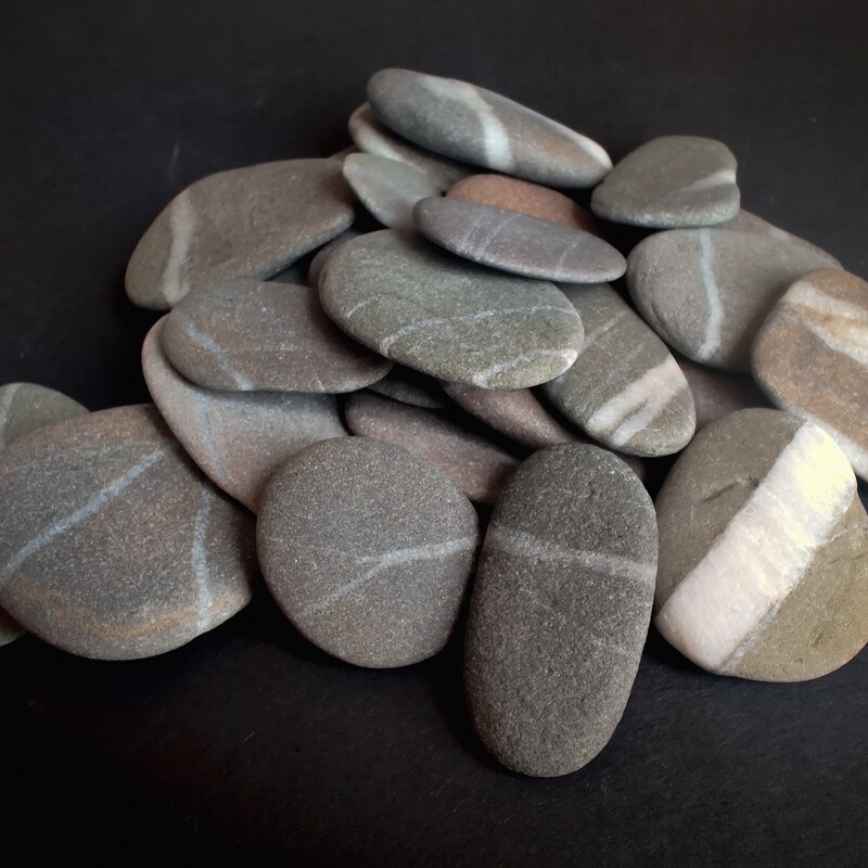 Striped Rocks Stones - Etsy