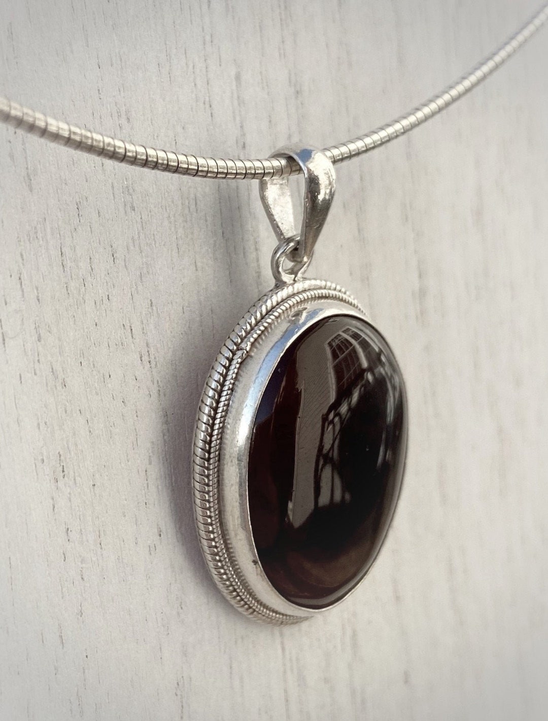 Classic Cherry Red Baltic Amber Sterling Silver Necklace Amber Necklace ...